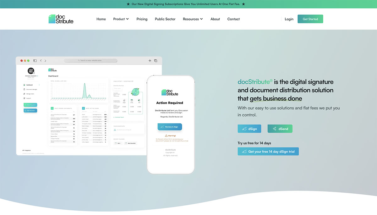 Secure Document Distribution & Digital Signatures - docStribute®