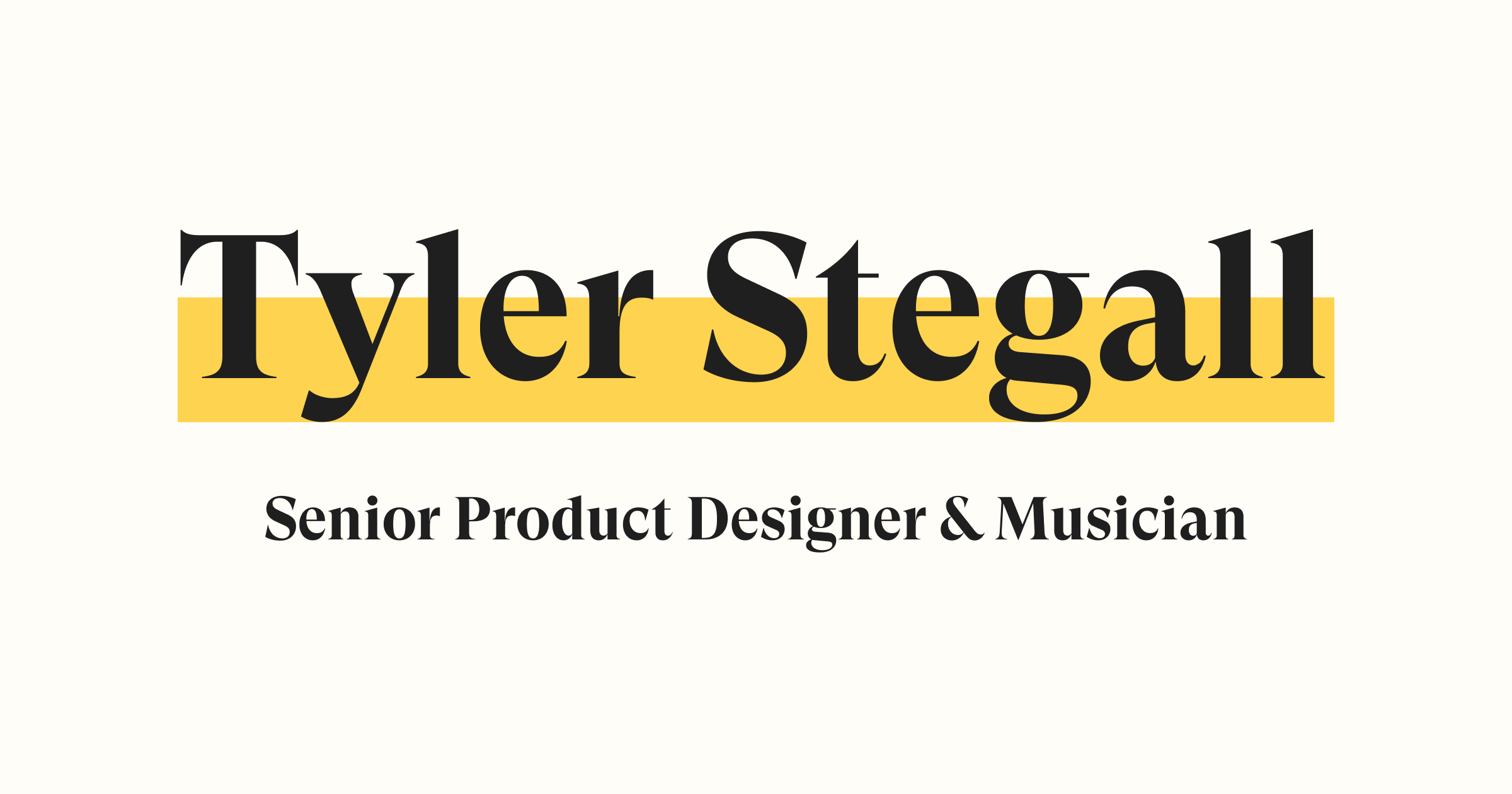 Tyler Stegall's Portfolio