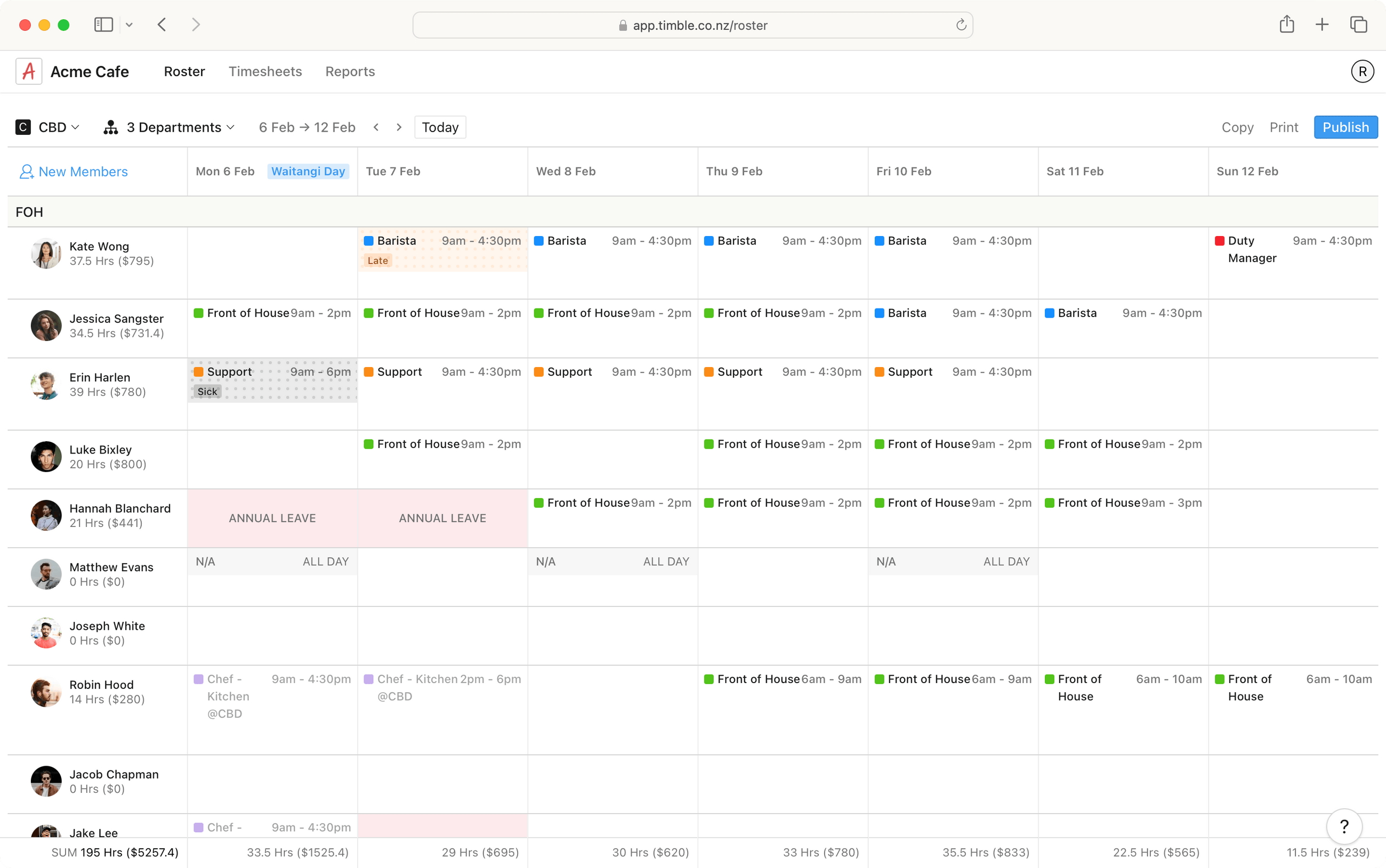 Timble: Easy Staff Rostering Software