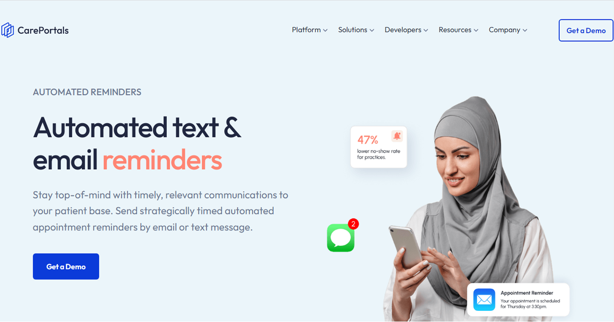 CarePortals - Automated text & email reminders