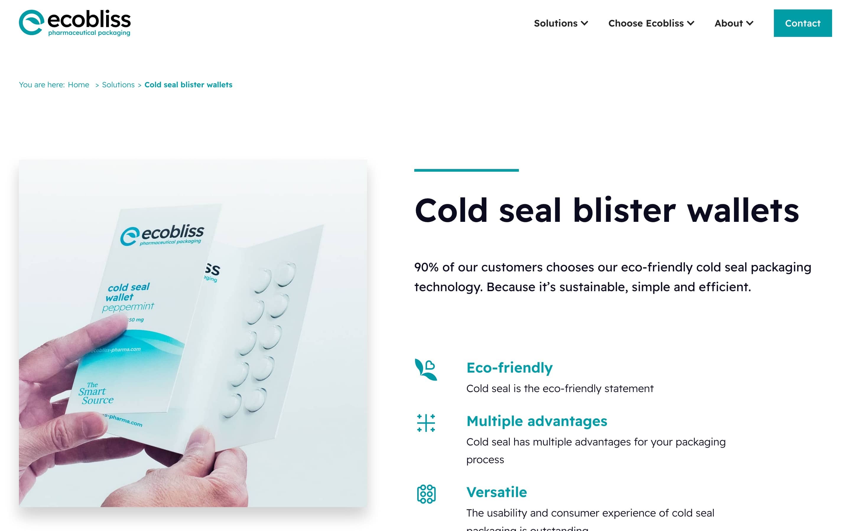 Cold Seal Blister Packaging | Ecobliss Pharma