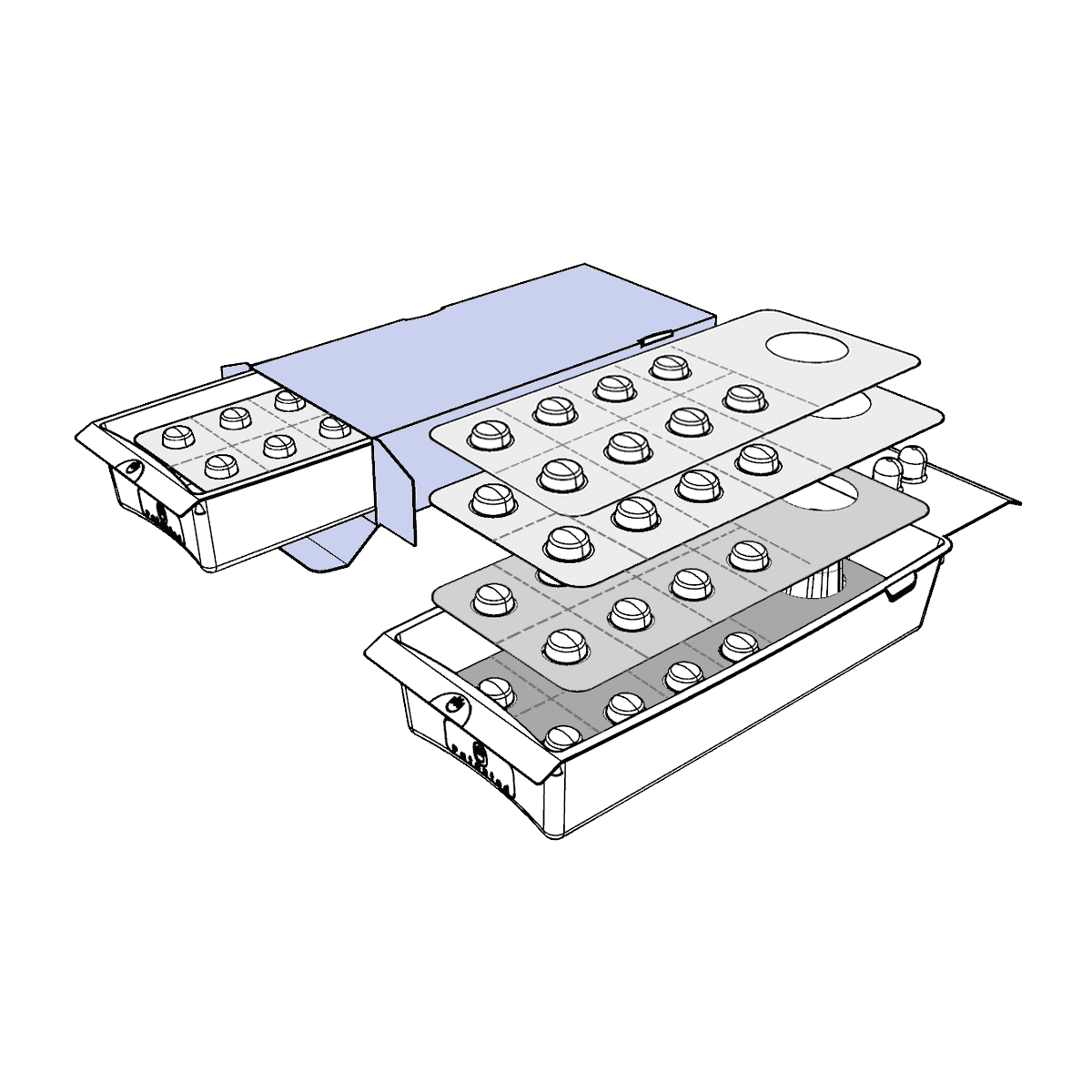 Ecobliss Locked4Kids | Locking tray multiple strips