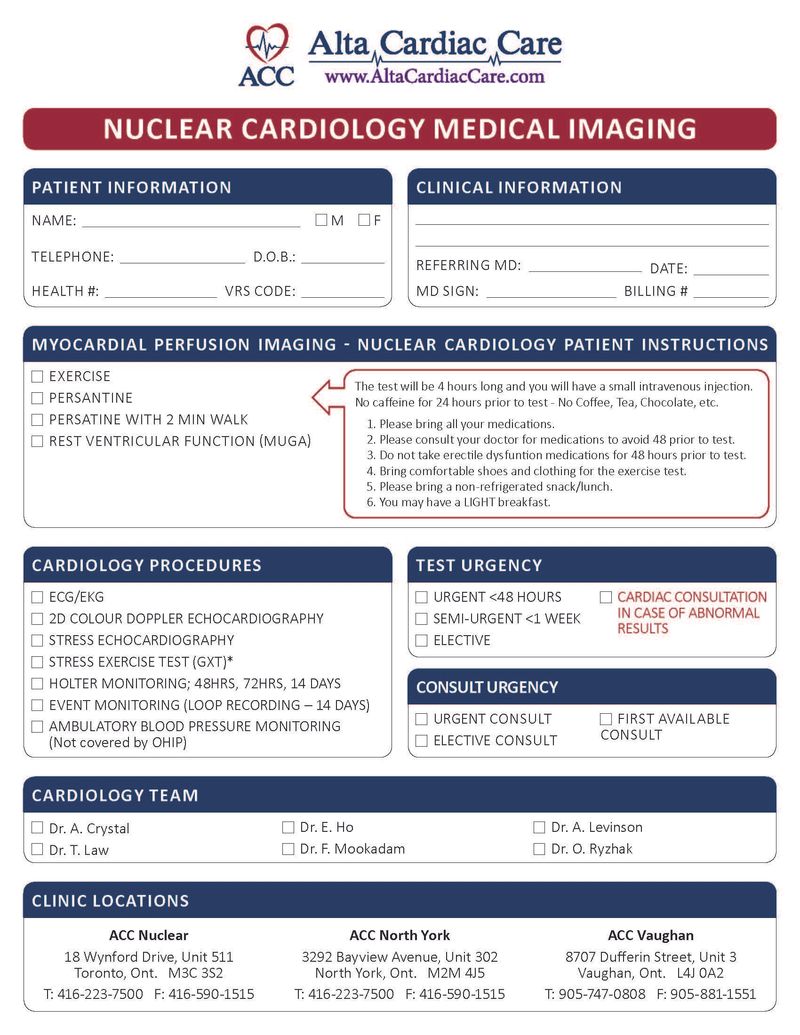 Alta Cardiac Care - View requisition forms