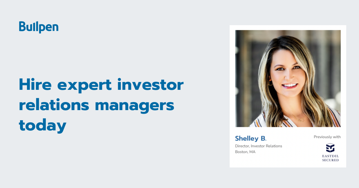 Hire an Expert Investor Relations | Bullpen