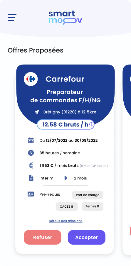 Smart Moov - Solution d'intérim digital