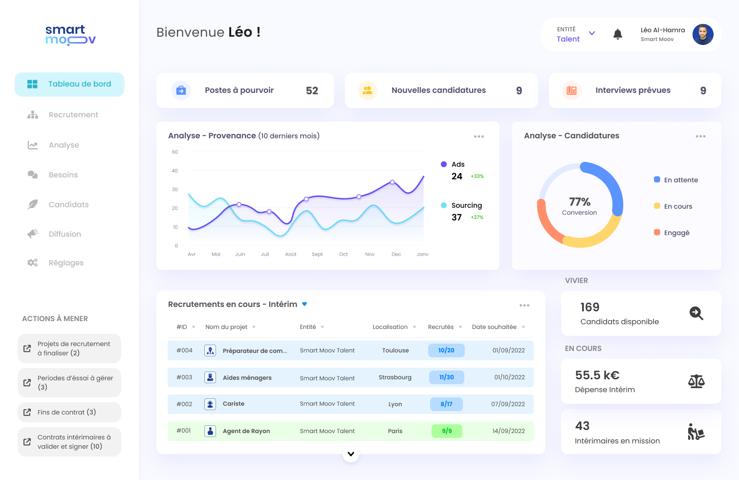 Smart Moov - Solution d'intérim digital
