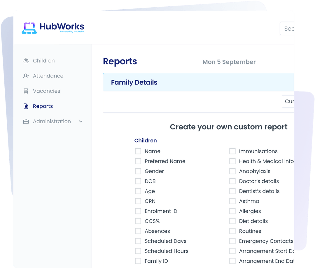 HubWorks | Web-based childcare & preschool software