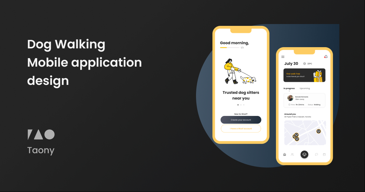 Dog Walking Mobile Application design
