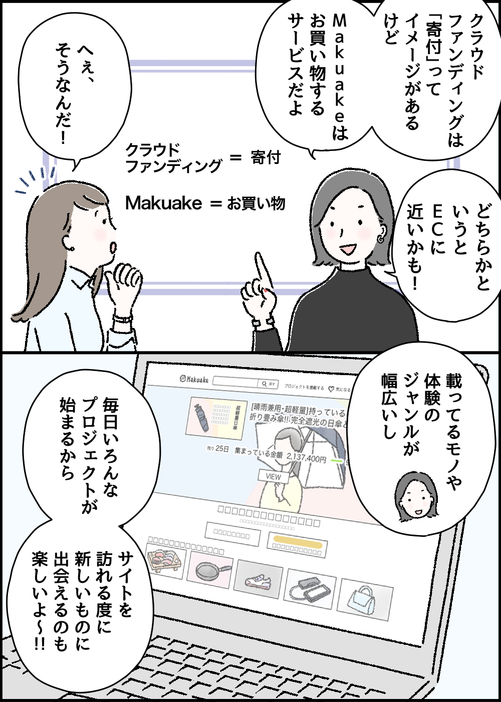 Makuakeをもっと知っていただくために…マンガを作りました！（ユーザー編） | Makuake Magazine