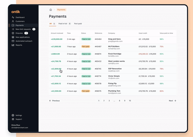Ontik | Digital Trade Credit Platform