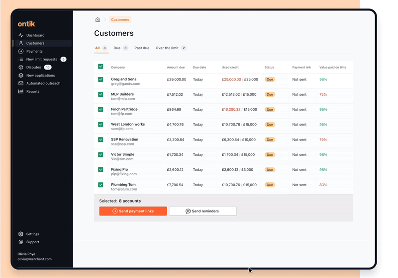 Ontik | Digital Trade Credit Platform