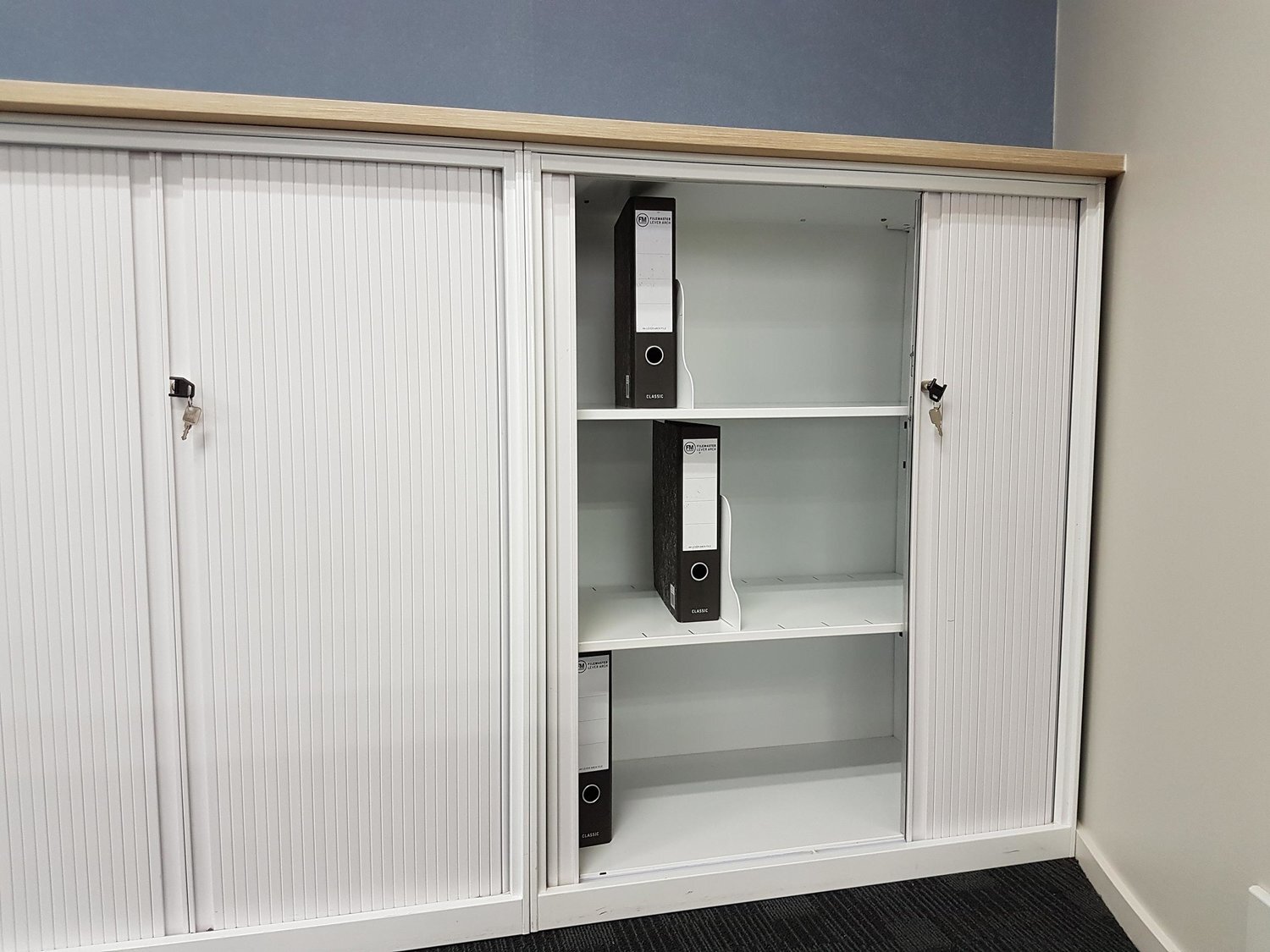 Tambour Metal Sliding Door Storage Cabinet | Cabinets Matttroy