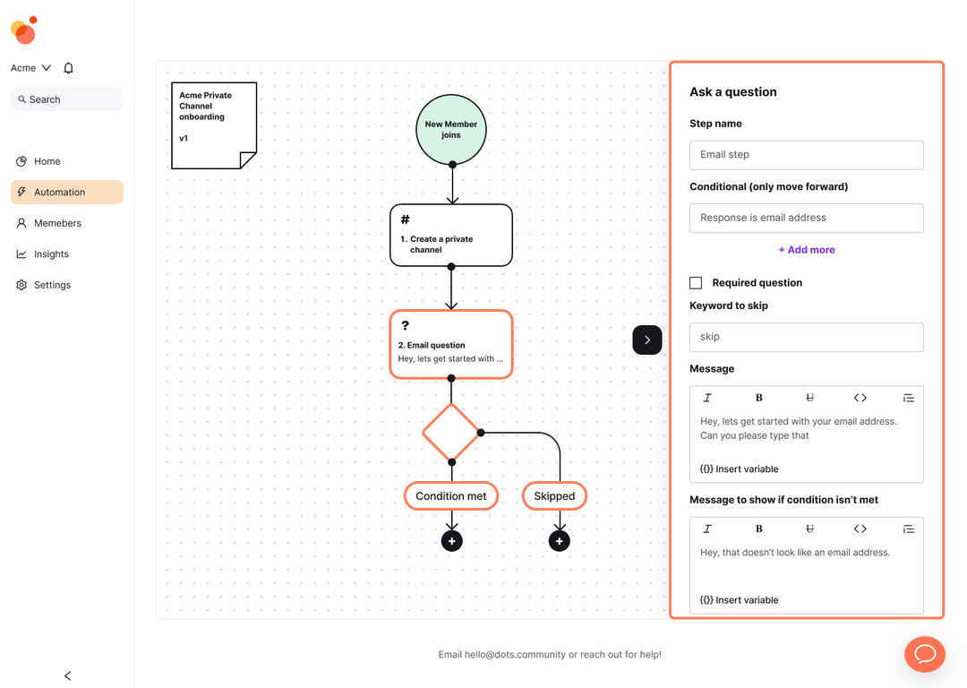 Dots - automation & insights for Discord & Slack