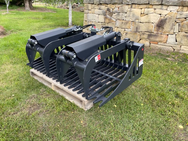 Grapple rock bucket Barrett 1570mm Euro Hitch - Available from Tasquip