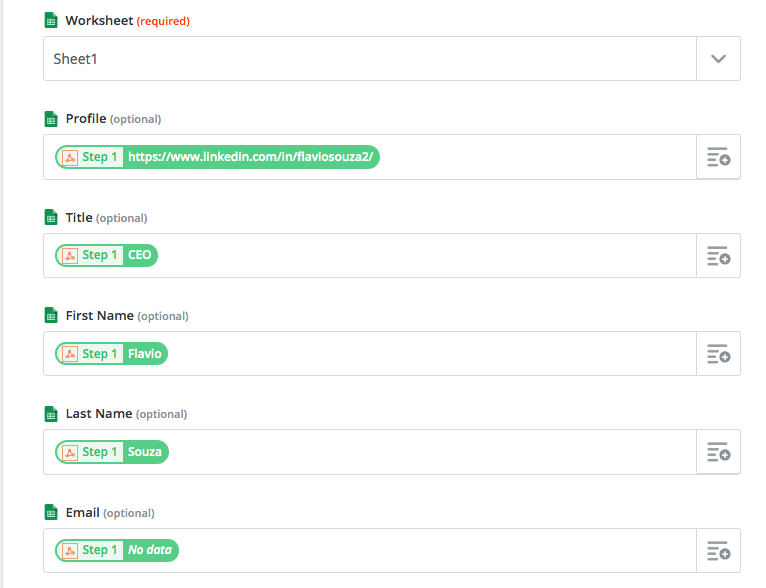 Dux-Soup Turbo + Google Sheets