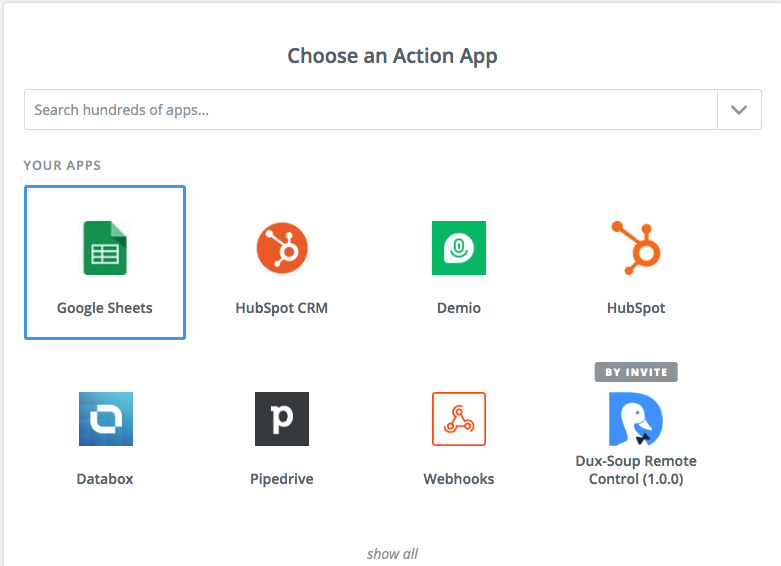 Dux-Soup Turbo + Google Sheets