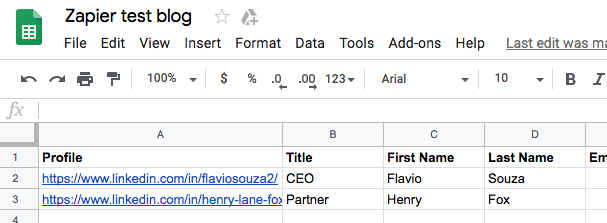Dux-Soup Turbo + Google Sheets