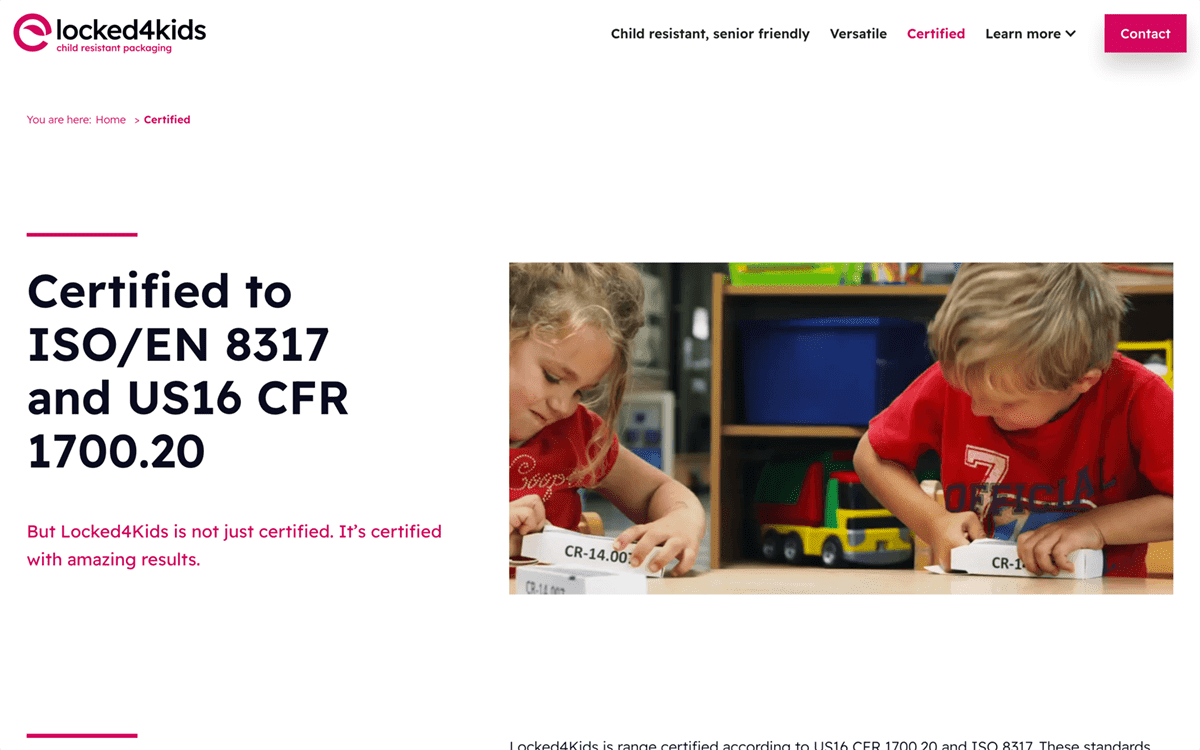 Certified child resistant packaging | Locked4Kids