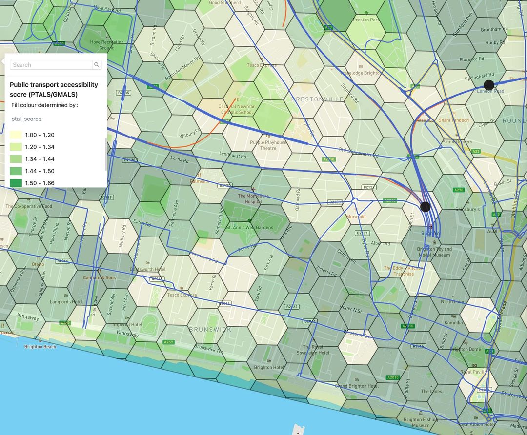 Public Transport Accessibility Levels (PTALs)