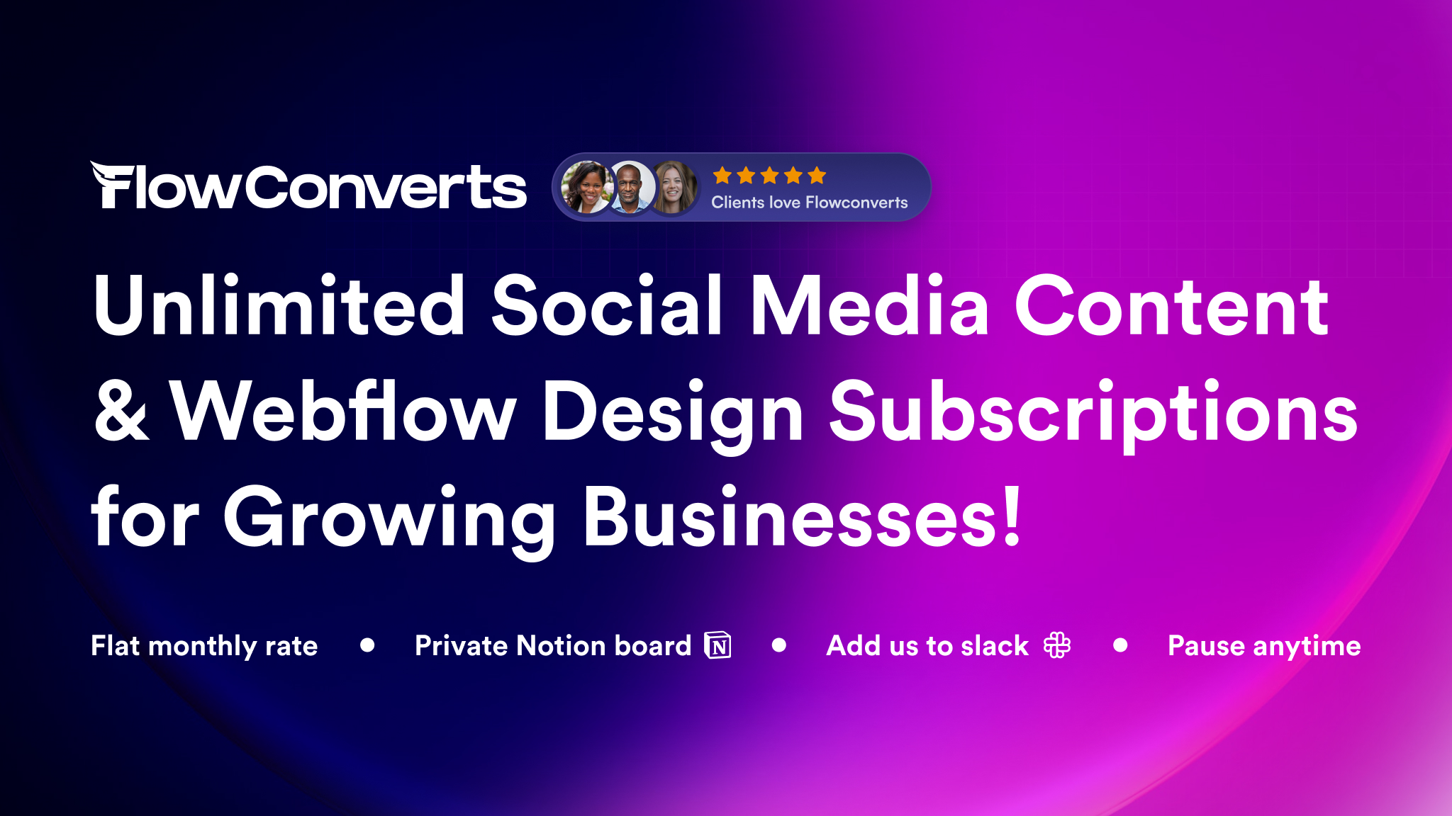 Flow Converts | Unlimited Webflow Design Subscriptions & Content Creation