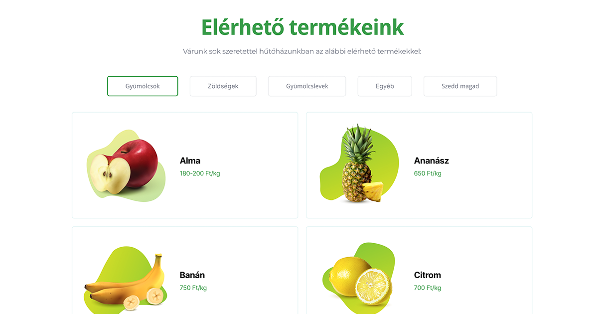 Termékek - Tök jó gyümölcs