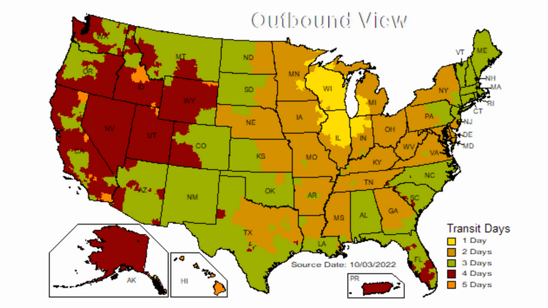 UPS Ground Maps - Free Calculator to Find Your UPS Shipping Zones and Rates