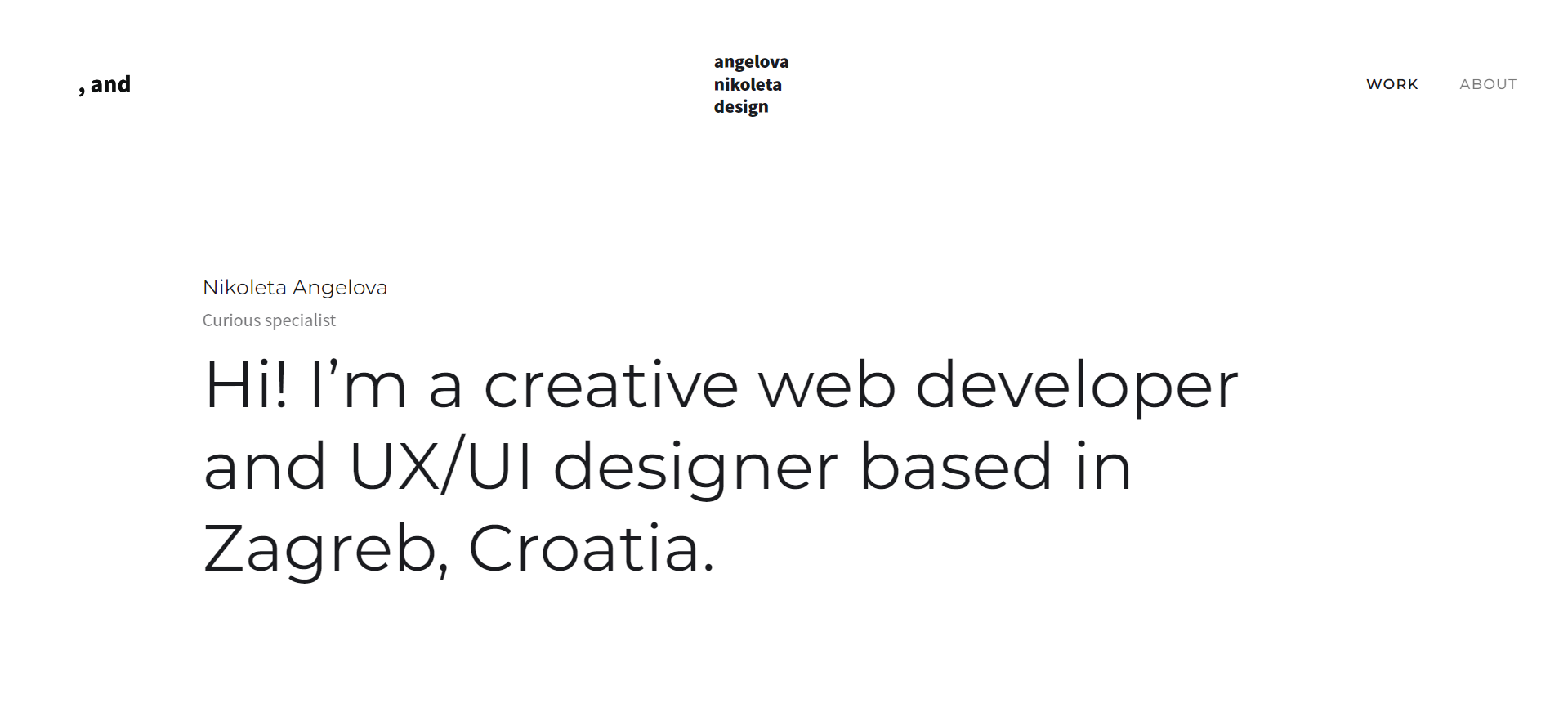 Web Developer & UX/UI Freelance Designer - Nikoleta Angelova