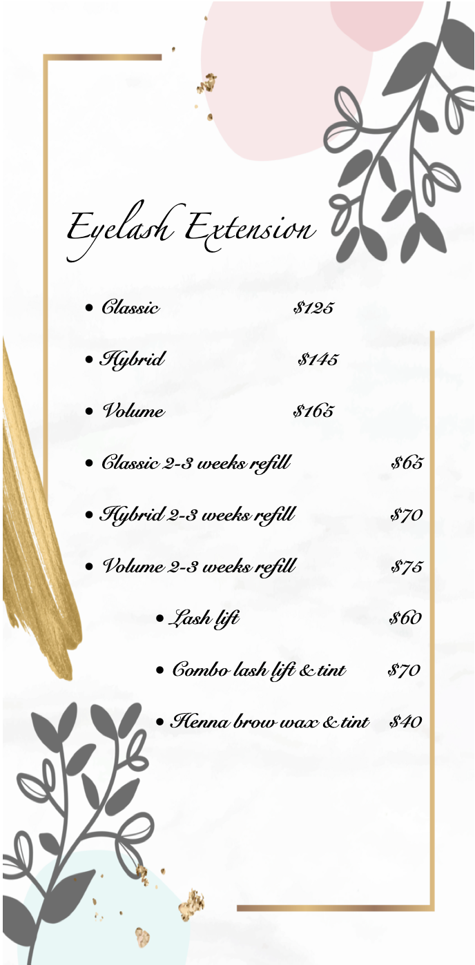 The Comma Spa | menu