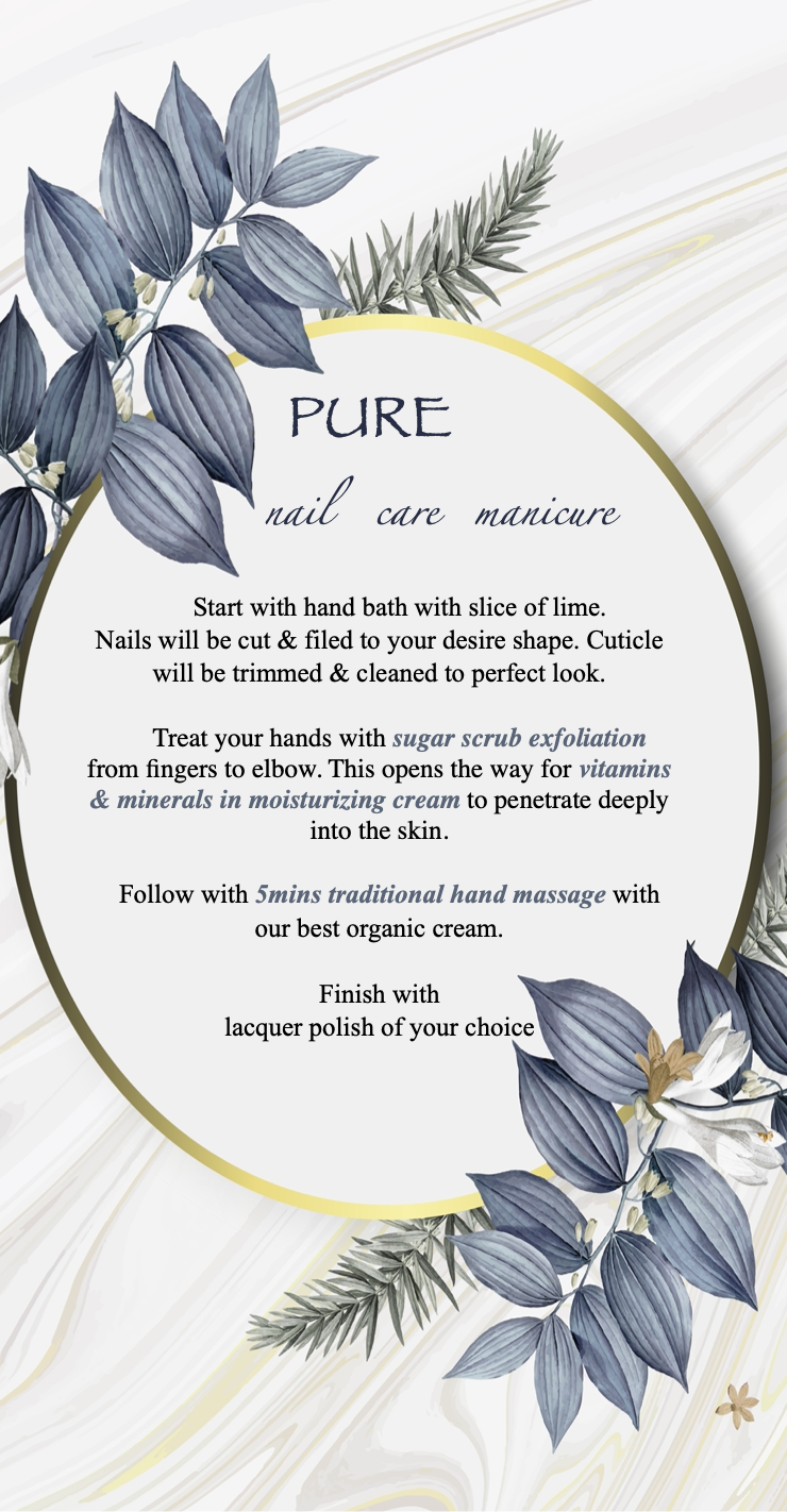 The Comma Spa | menu