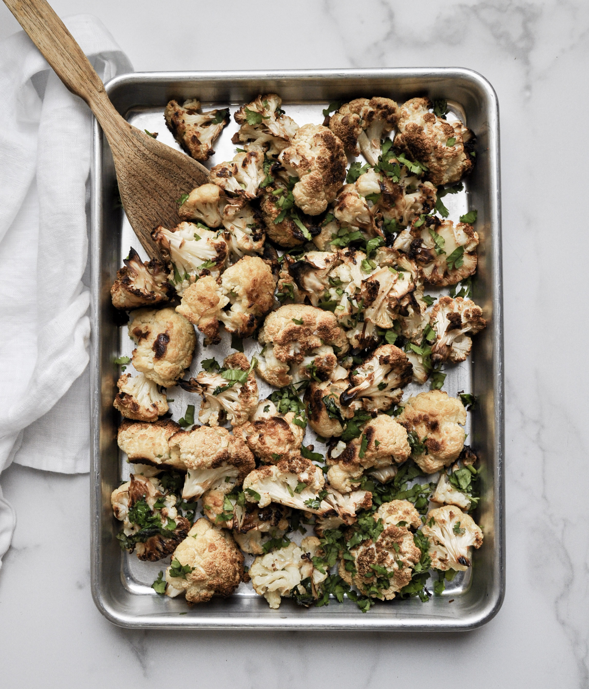 Roasted Cauliflower with Cilantro Recipe | Risa Groux Nutrition
