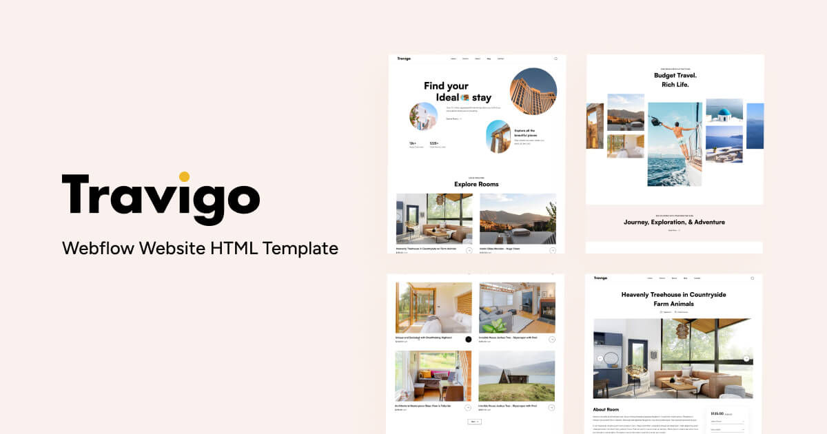 Style Guide - Travigo Webflow website HTML template