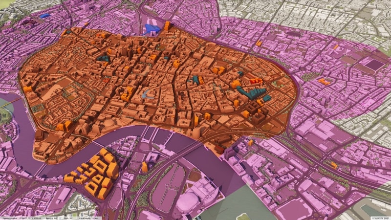3D Model of Belfast & Digital Twin for Urban Planning & Design