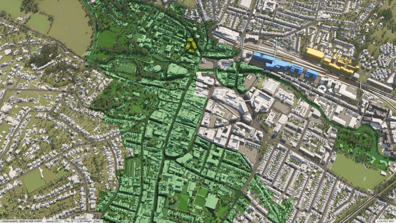 3D Model of Guildford & Digital Twin for Urban Planning & Design