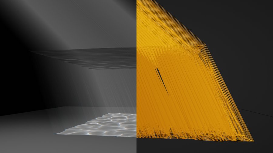 Generating refractive caustics with Geometry Nodes