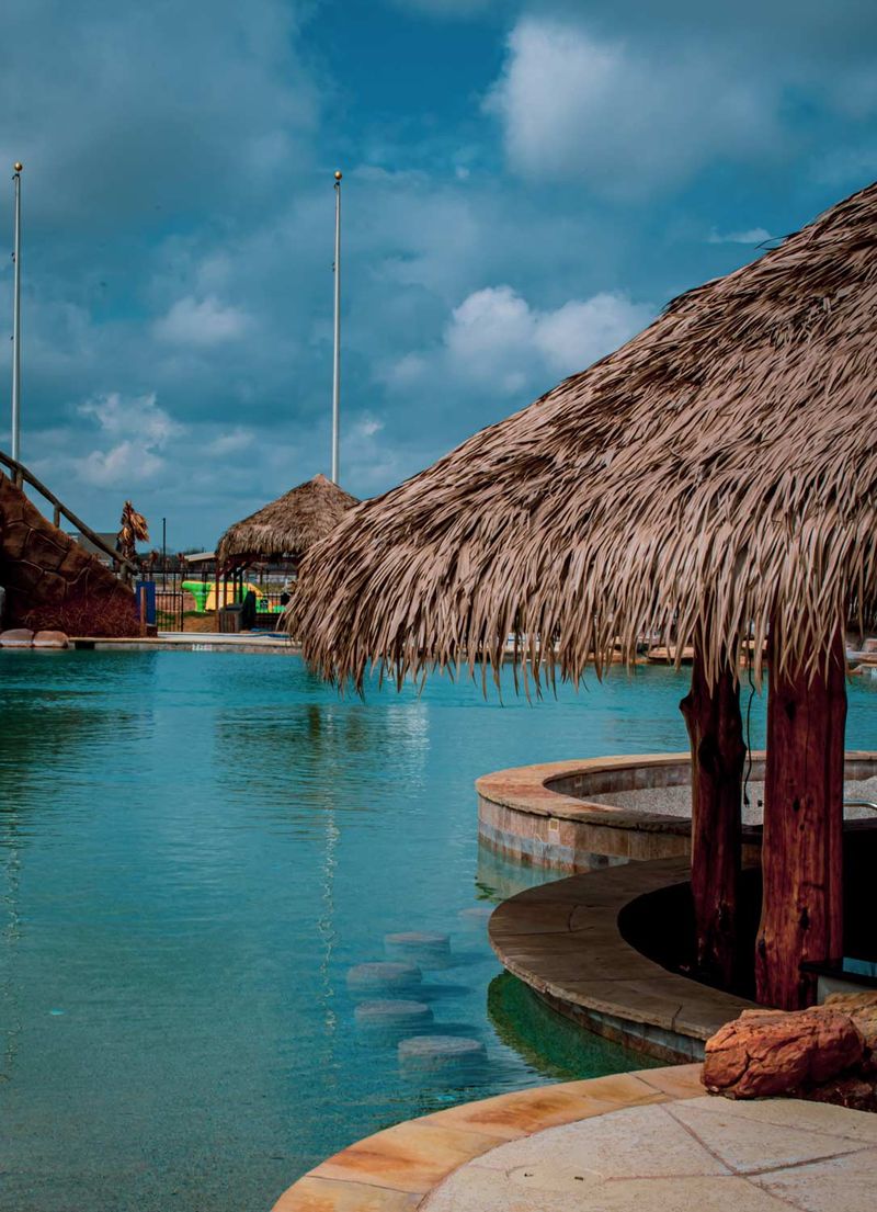 Lost Lagoon, El Campo | Coastal Shade Co | Thatched Pavilions, Palapas, Shade Structures ...