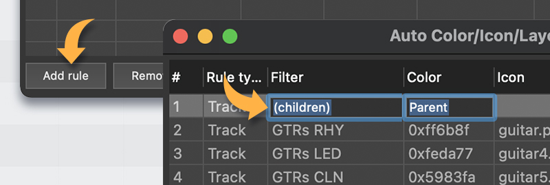 How to auto color in REAPER