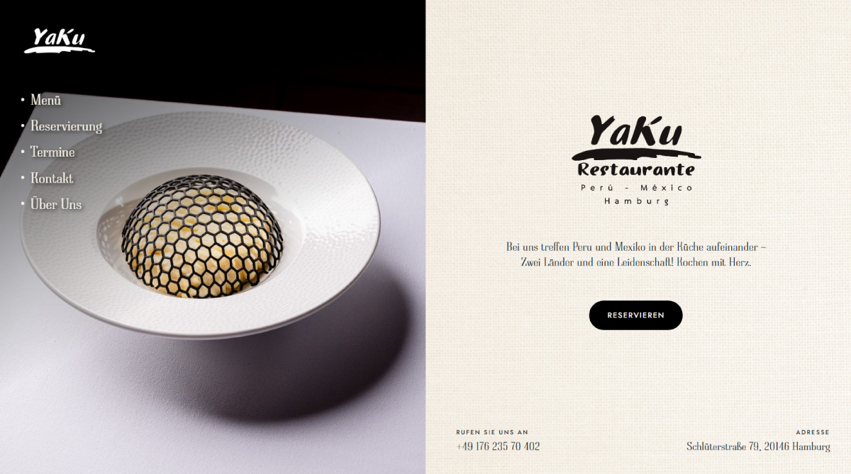 Yaku Restaurante - Menu