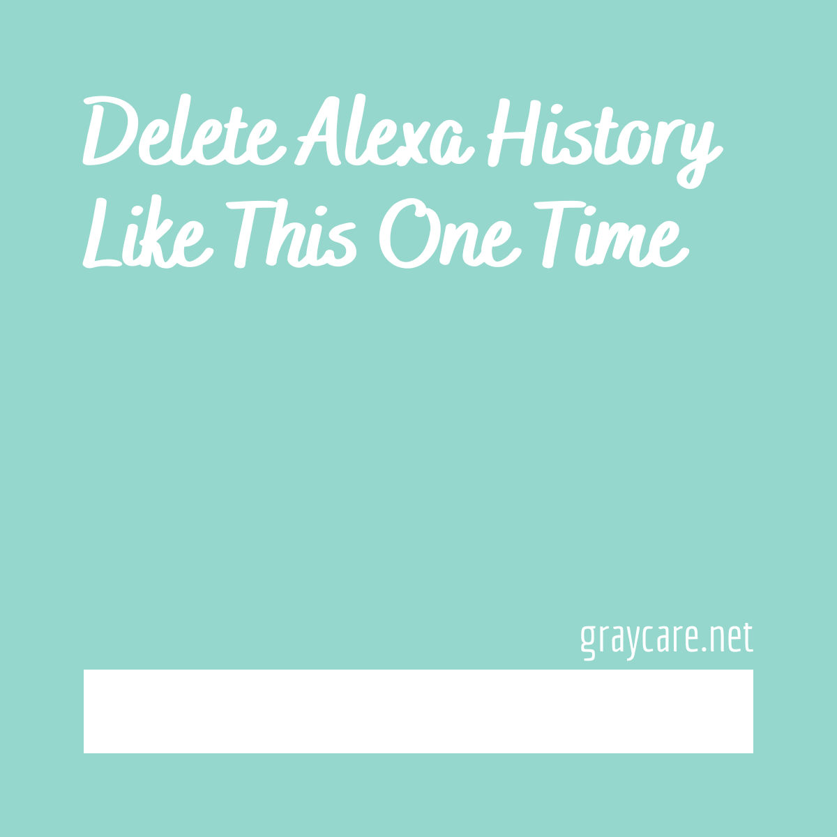 Delete Alexa History from Alexa App EZ | Graycare
