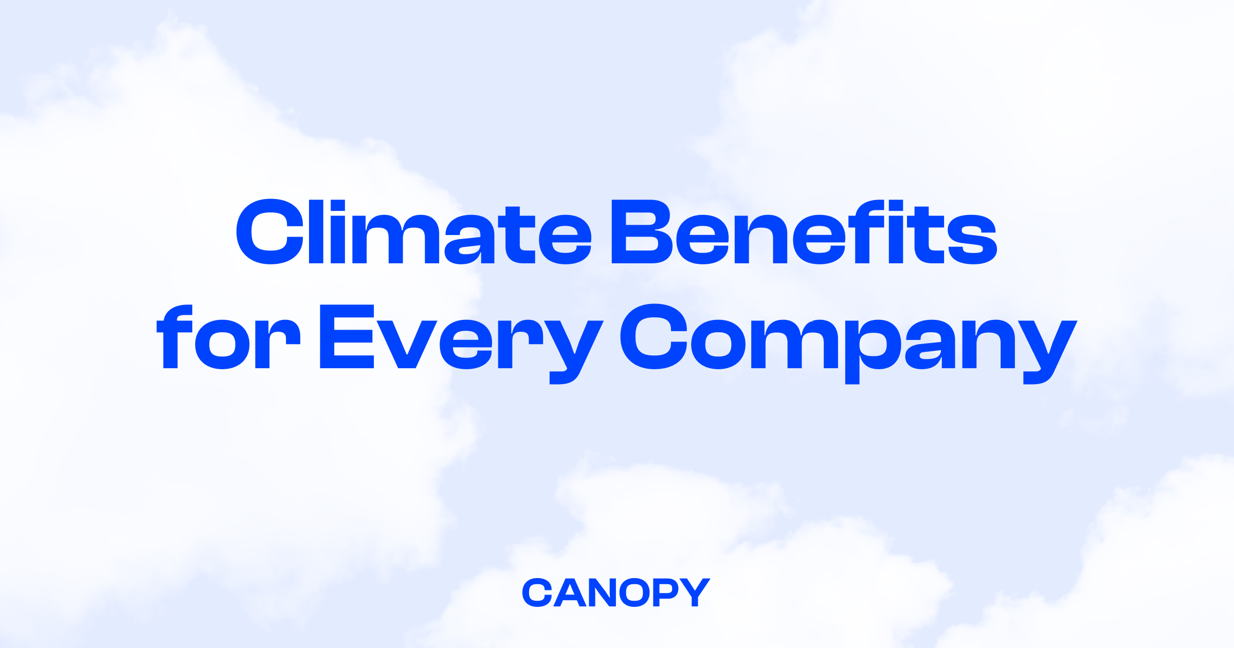 Canopy – Climate benefits for every company