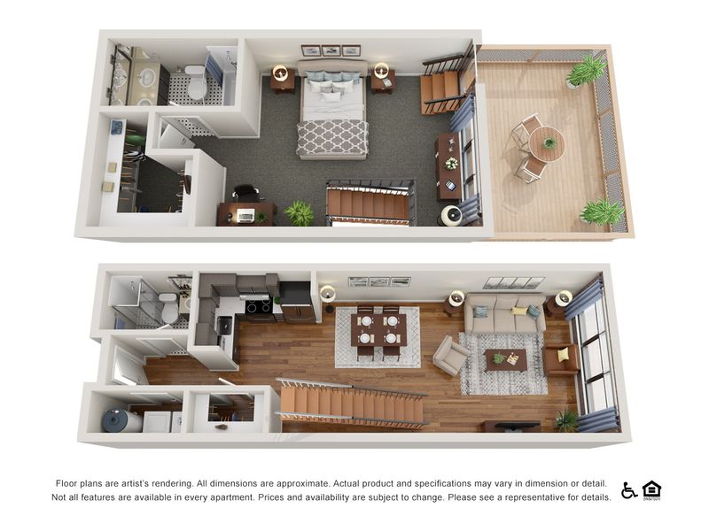 2 Level Lofts, Studio, & 1 Bedroom Apartments in Portland, OR.