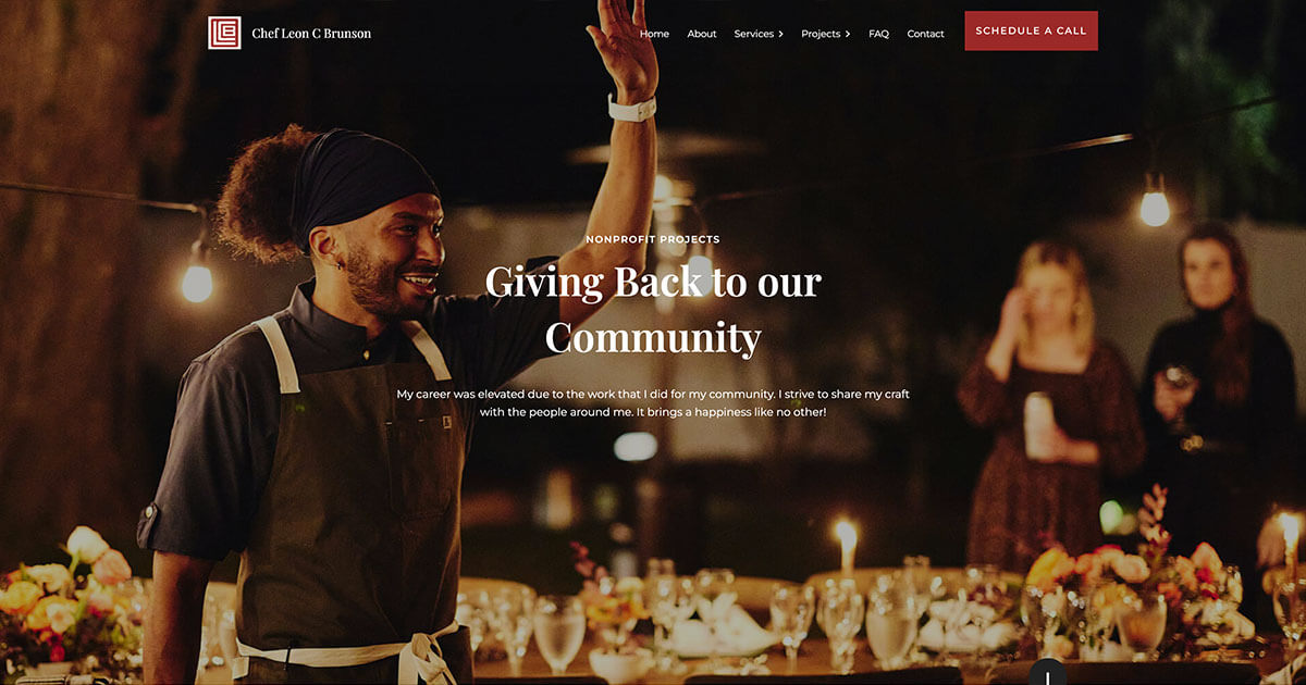 Nonprofit Projects - Chef Leon C. Brunson