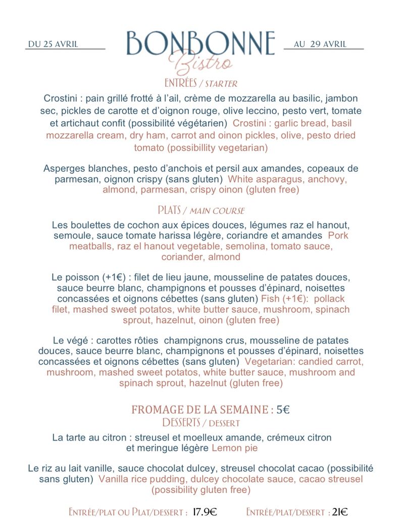 Restaurant Bonbonne Bayeux