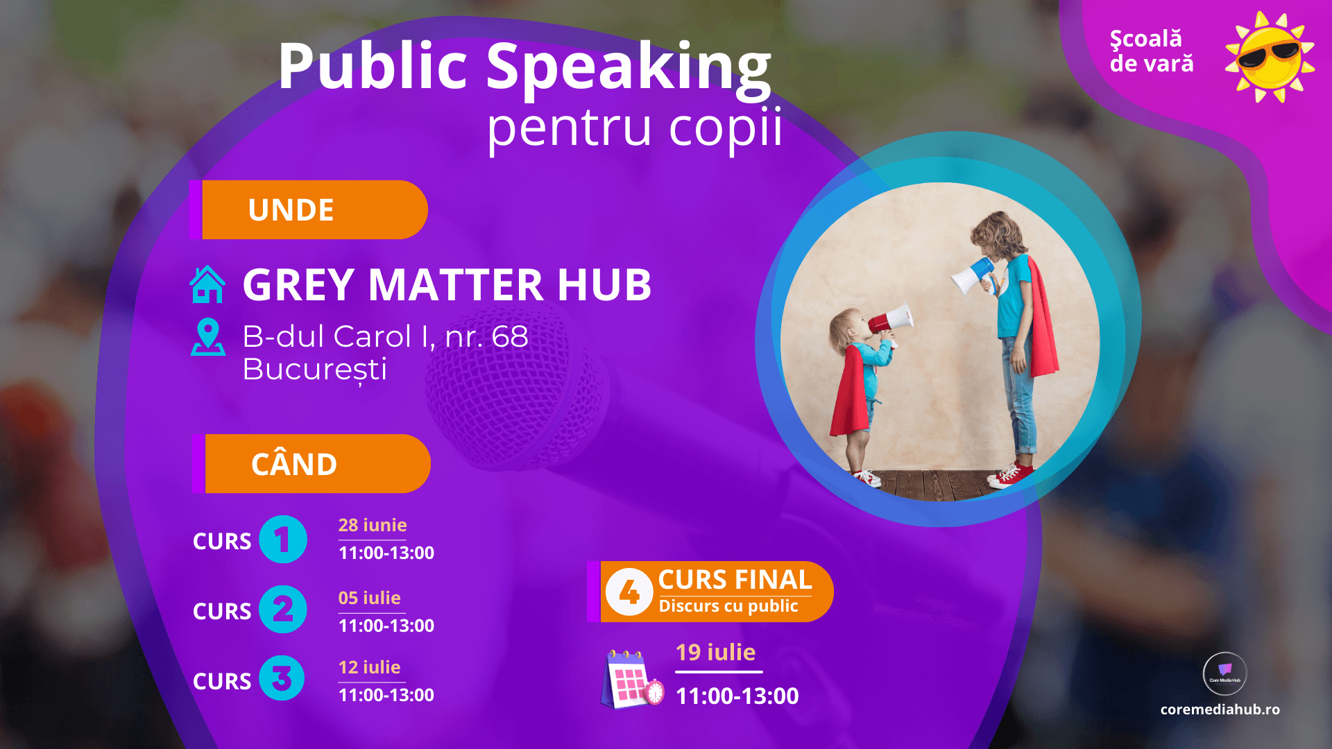 Public Speaking pentru copii - Core Media Hub