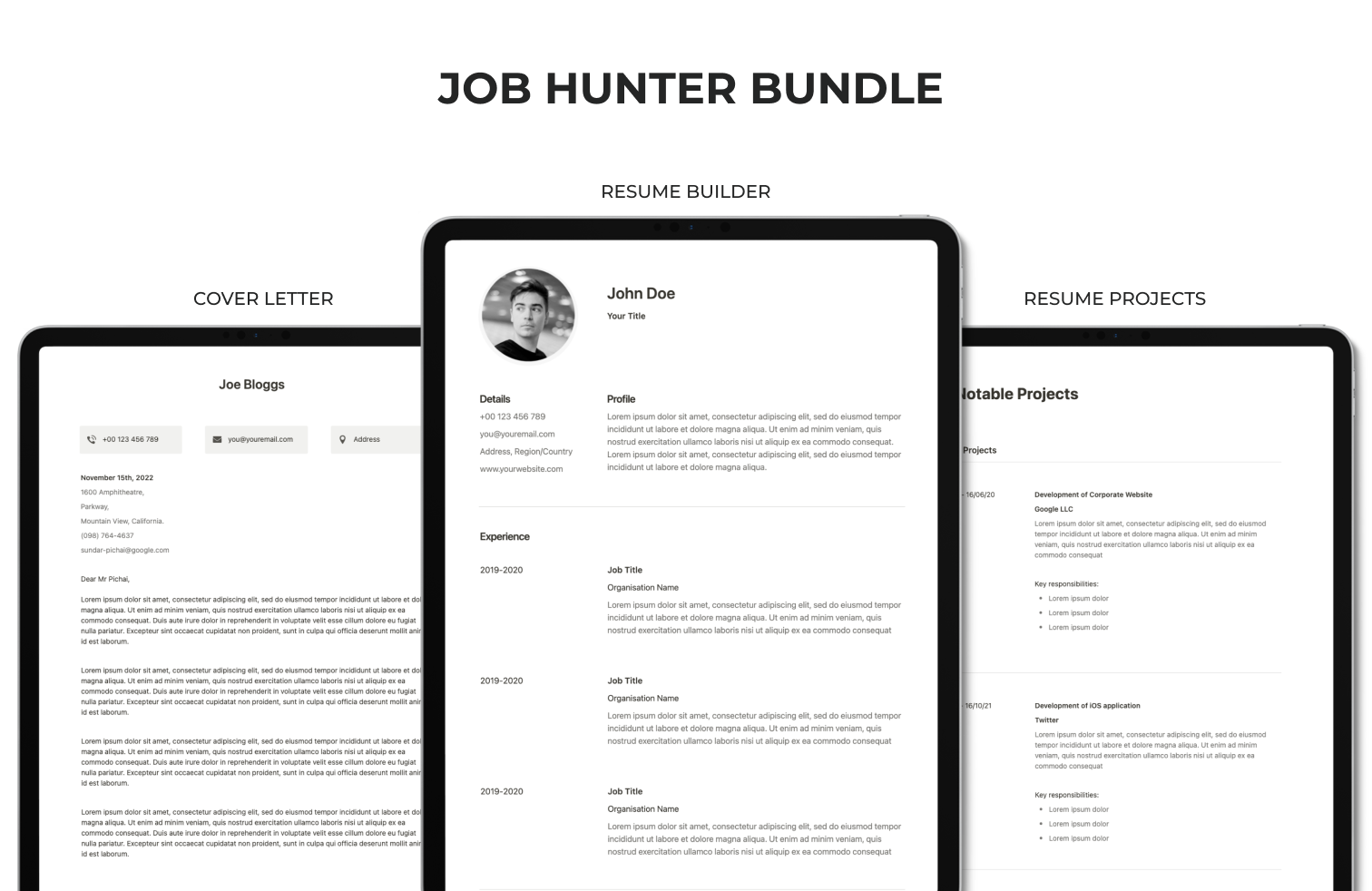 Job Hunter Bundle - Notionland Template Gallery