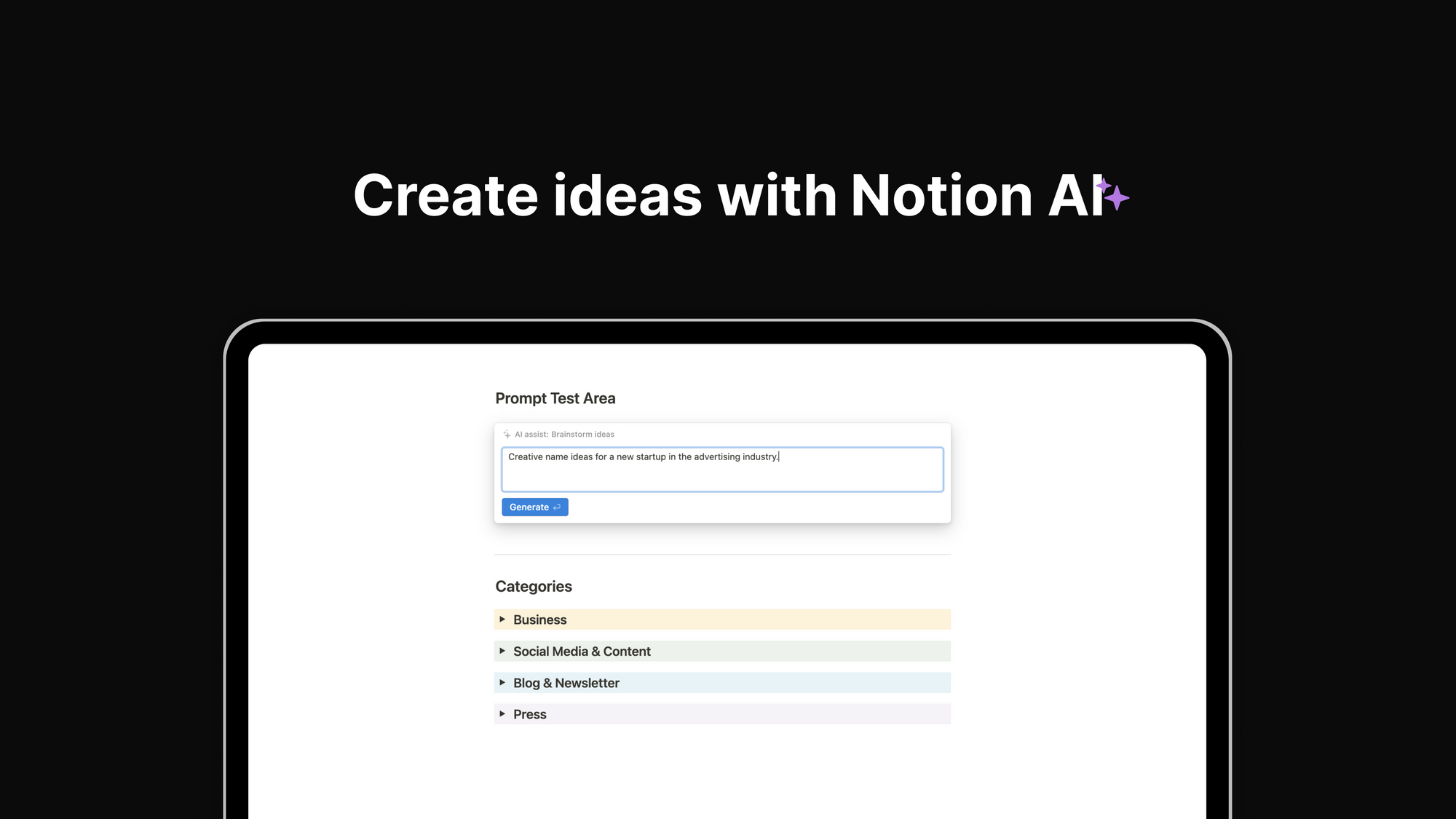 List of 50 Notion AI Prompts - Notionland Template Gallery