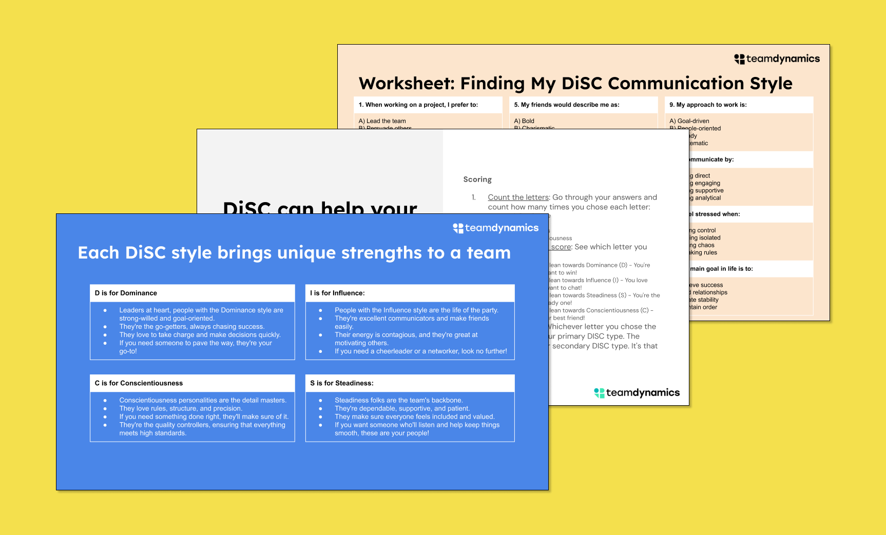 DiSC Communication Style Test and Worksheet | Free Team Building Resource