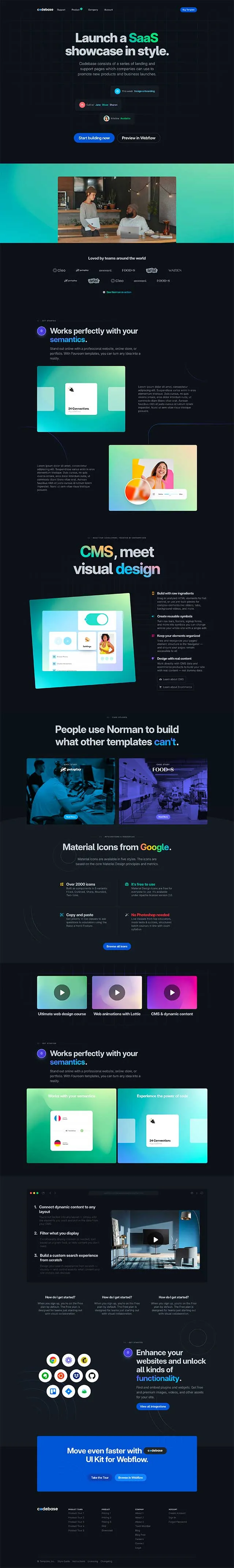 Codebase – Webflow HTML website template