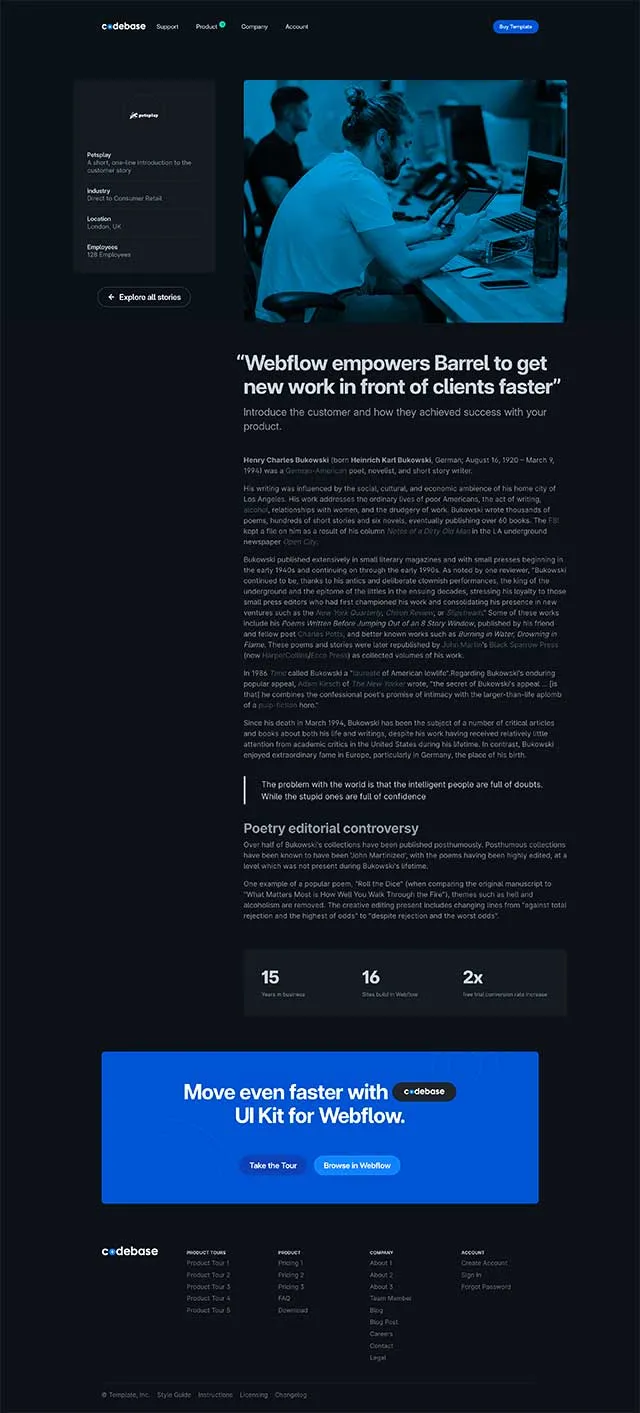 Codebase – Webflow HTML website template