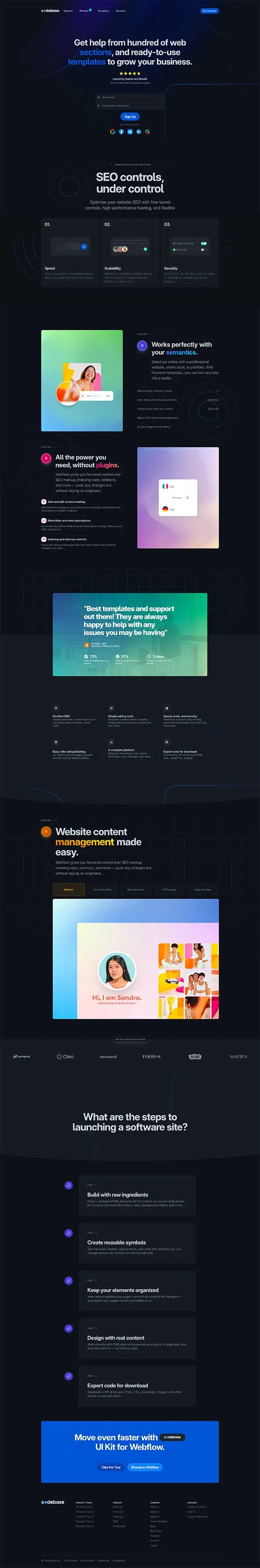 Codebase – Webflow HTML website template