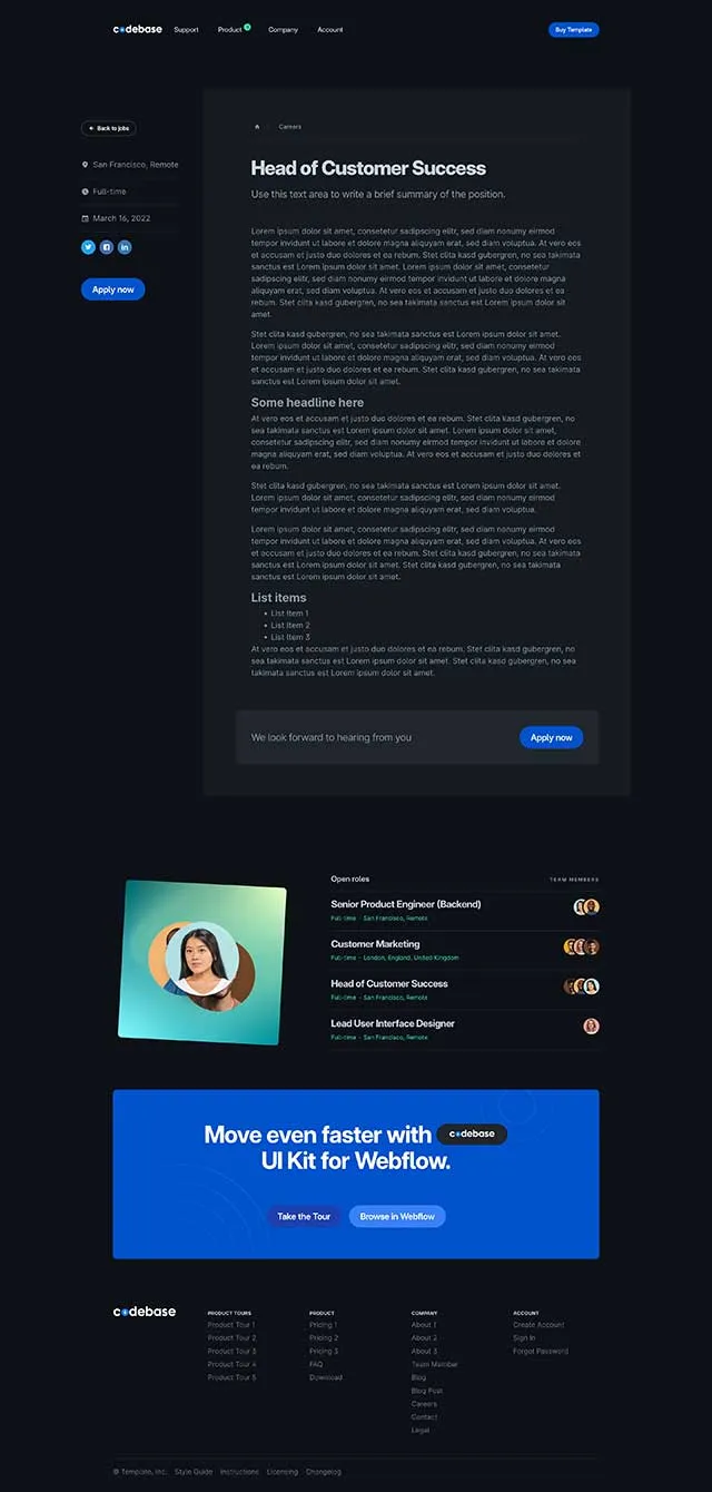 Codebase – Webflow HTML website template